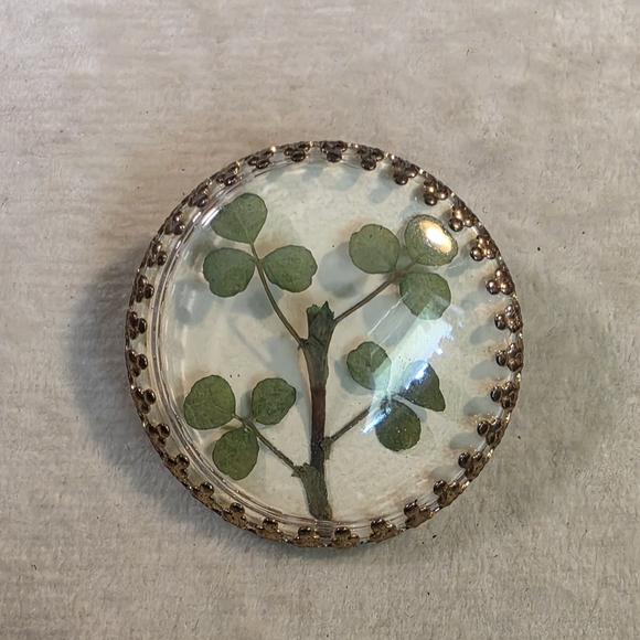Jewelry | Vintage Lucite Clover Brooch | Poshmark